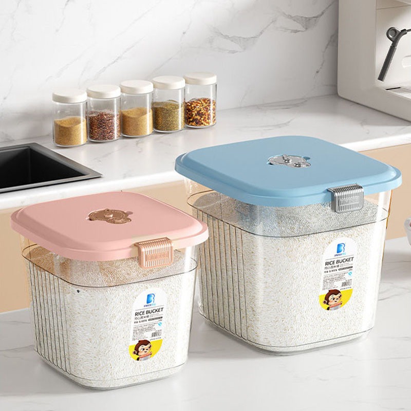 Transparent sealed rice barrel large capacity 10KG-25KG grain storage ...
