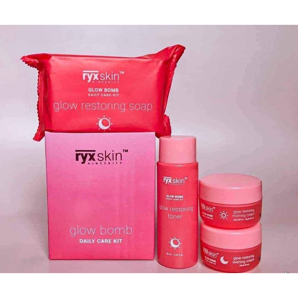 Authentic Ryx Skin Sincerity Glow Bomb Daily Care Kit ( CLEAR BOMB ...