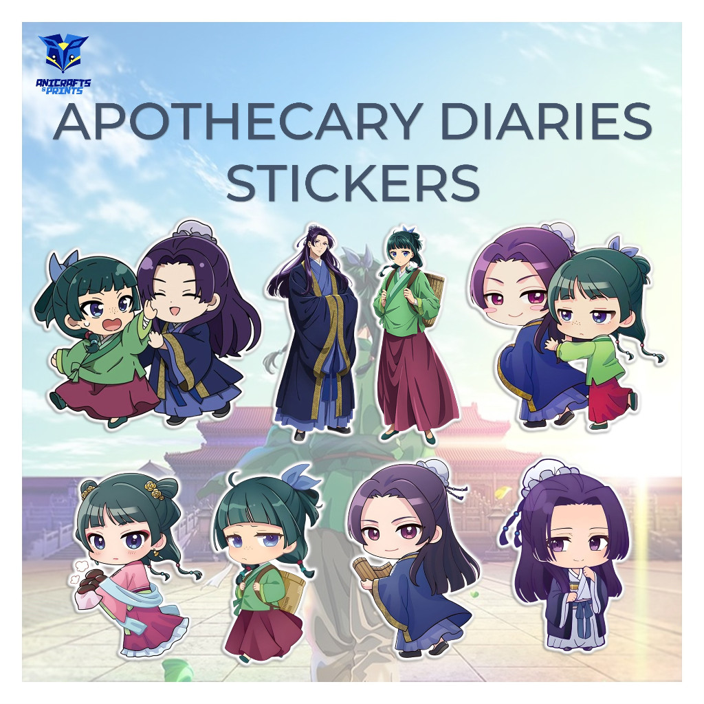 Apothecary Diaries Waterproof Sticker Set for Aquaflask, Laptops ...