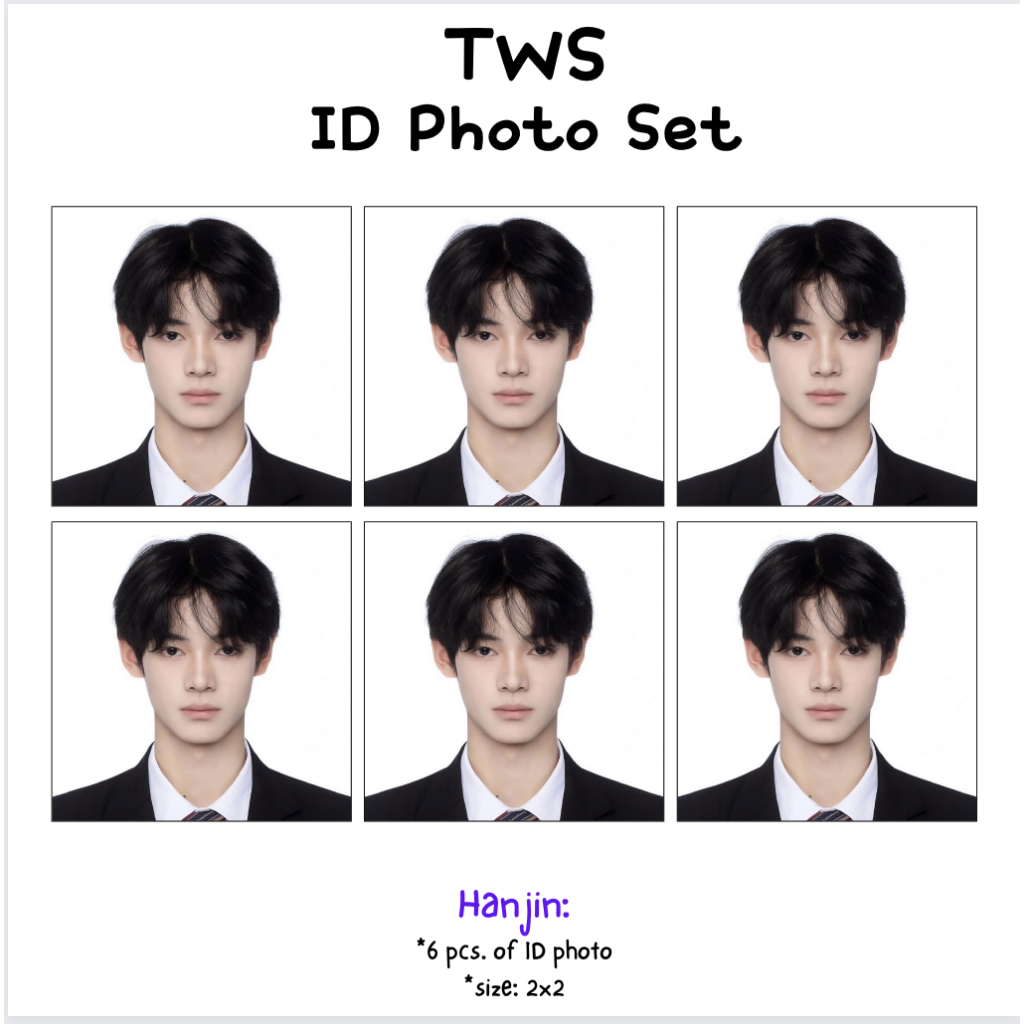 TWS ID Photo Set Passport 2x2 Hanjin Fanmade | Shopee Philippines
