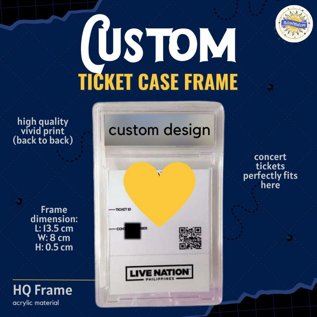 Custom Ticket Holder Acrylic Case Keeper for Concert Tickets Photocard ...