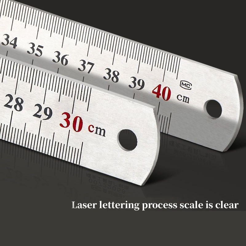 100cm Precision Metal Measuring Tool Student Stationery Straight Ruler ...