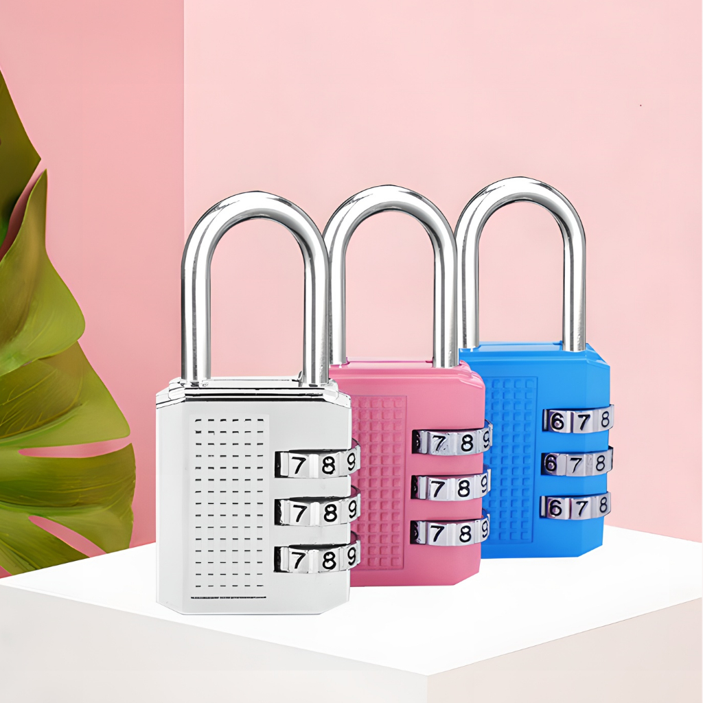 Travel Padlock Zinc Alloy Password Small Portable Luggage Bag Lock ...