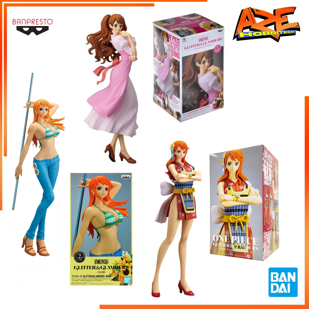 Banpresto One Piece GLITTER & GLAMOURS Nami / Pudding Action Figures ...