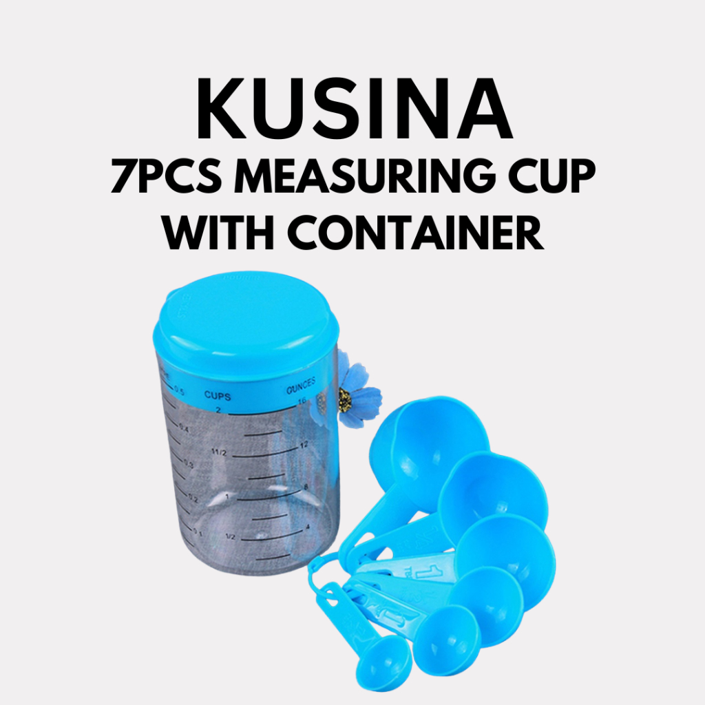 7pcs Measuring Cup with Container Set Cups and Spoons with Storage ...