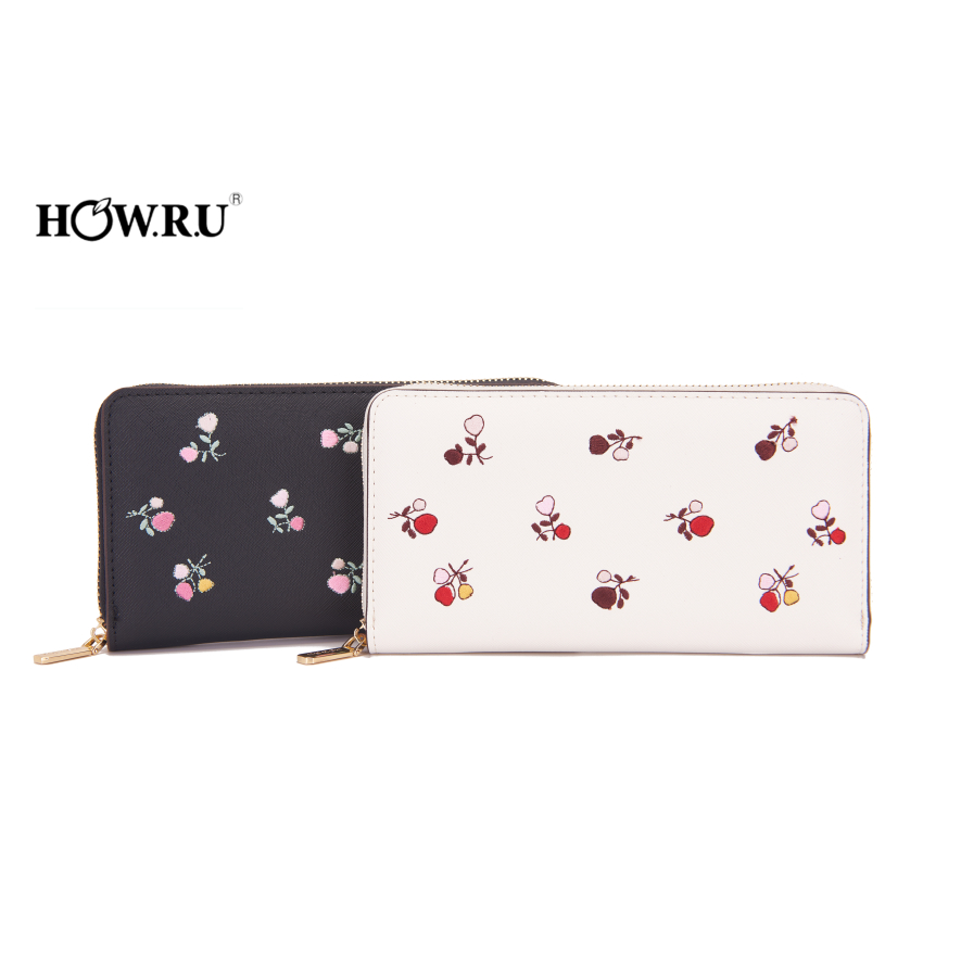 HOWRU LONGWALLET ZIPPER LEATHER Luxury Women Short Wallet Lady Purse ...
