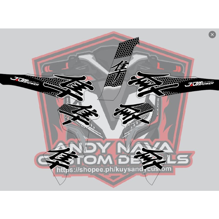 Hayabusa 2024 Sticker Decals Honda Click 125i v3 | Shopee Philippines