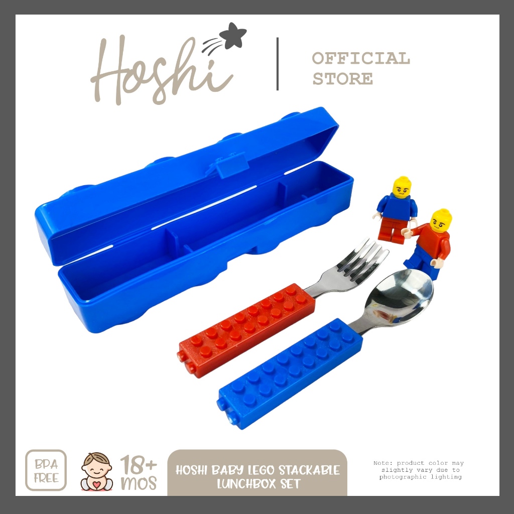 Hoshi Baby Build and Stack Lego Bento Lunchbox Set for Toddlers and ...