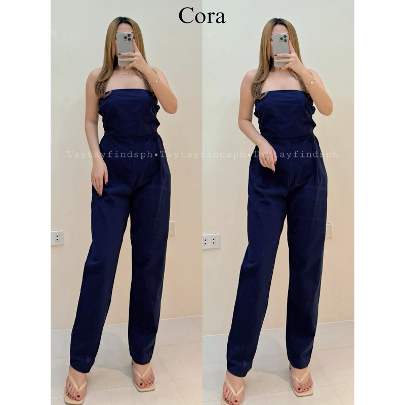 CORA TUBE LINEN JUMPSUIT | taytayfindsph | Shopee Philippines