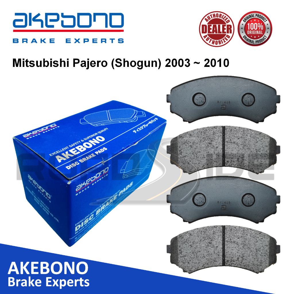 Akebono Front Brake Pads for Mitsubishi Pajero Shogun (2003 - 2010 ...
