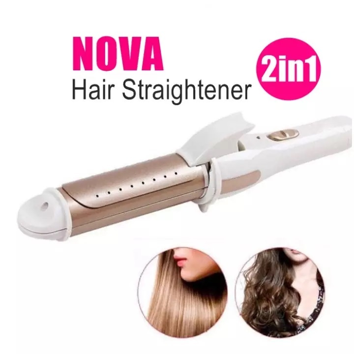 NOVA NHC-809 2 in 1 Hair Straightener and Curler Professional Iron | Shopee Philippines