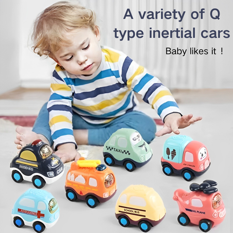 Q cute inertia car cartoon car children police car ambulance model mini ...