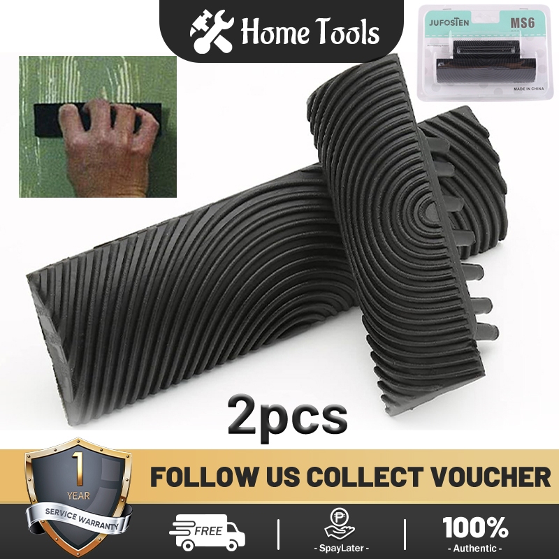 2pcs Black Rubber Wood Grain Paint Roller DIY Graining Painting Tool ...