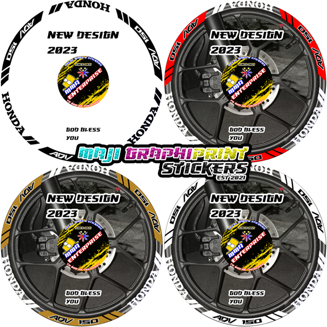 Honda ADV 150 New Design Decal Mag Sticker PRINTED By Maji GraphiPrint ...