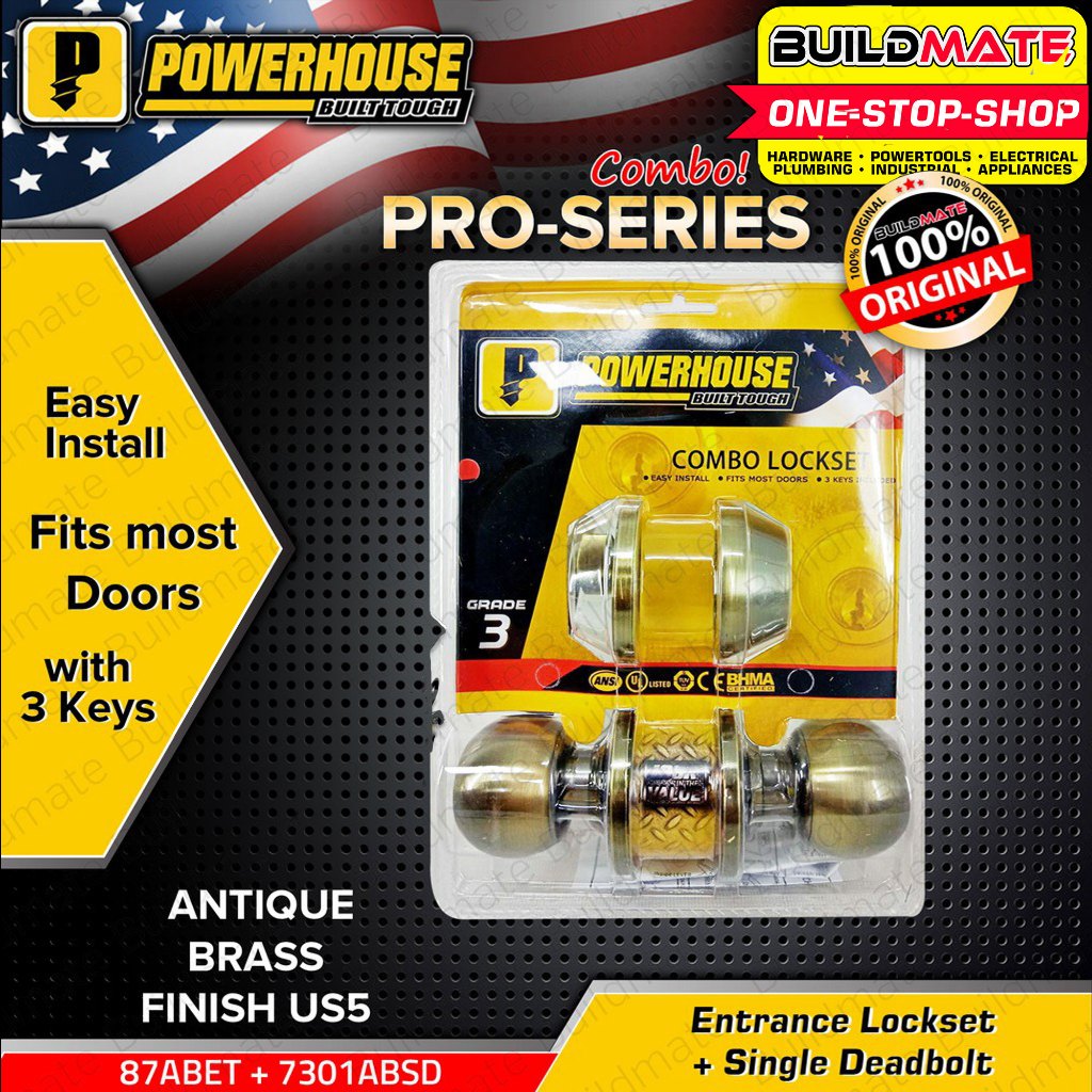 BUILDMATE Powerhouse PRO SERIES COMBO Entrance Lockset + Single ...