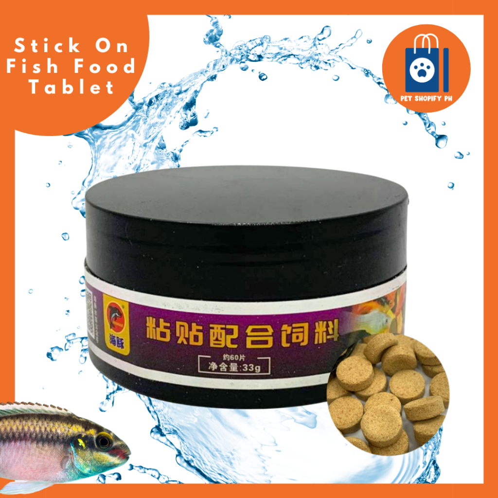 Porpoise Stick On Fish Food Tablet for Cichlids and Small Tropical Fish ...