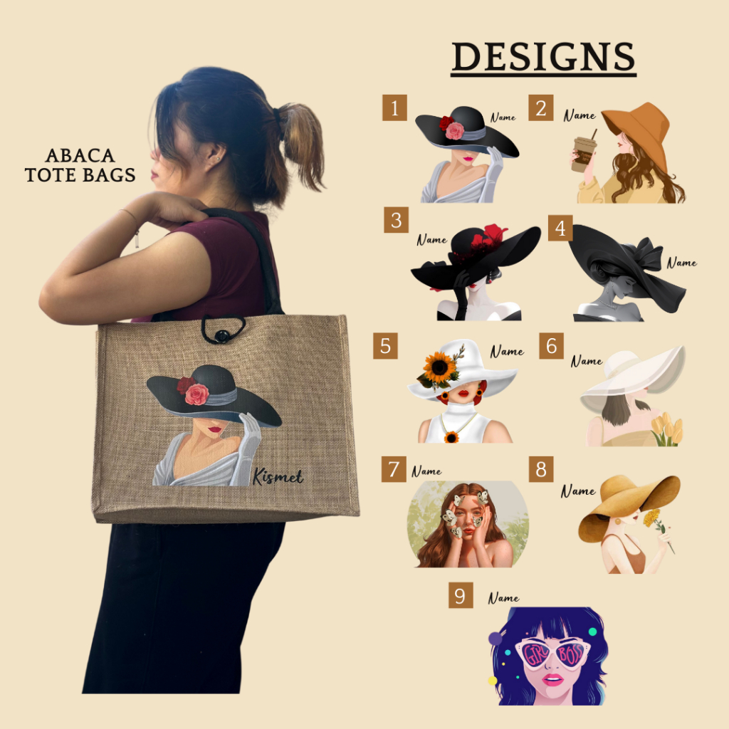 Ink and Style PH Abaca Jute Tote Bag Burlap Bag Personalized, giveaway, souvenir, gift ideas ...