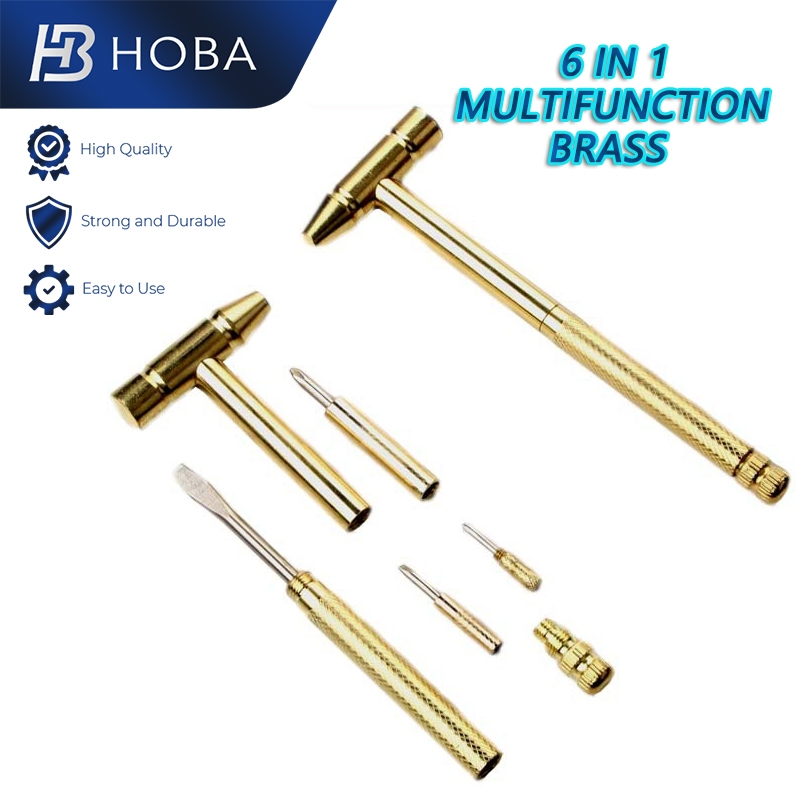 Hoba Copper Hammer Stainless Steel 6 in 1 Small Multifunction Brass ...