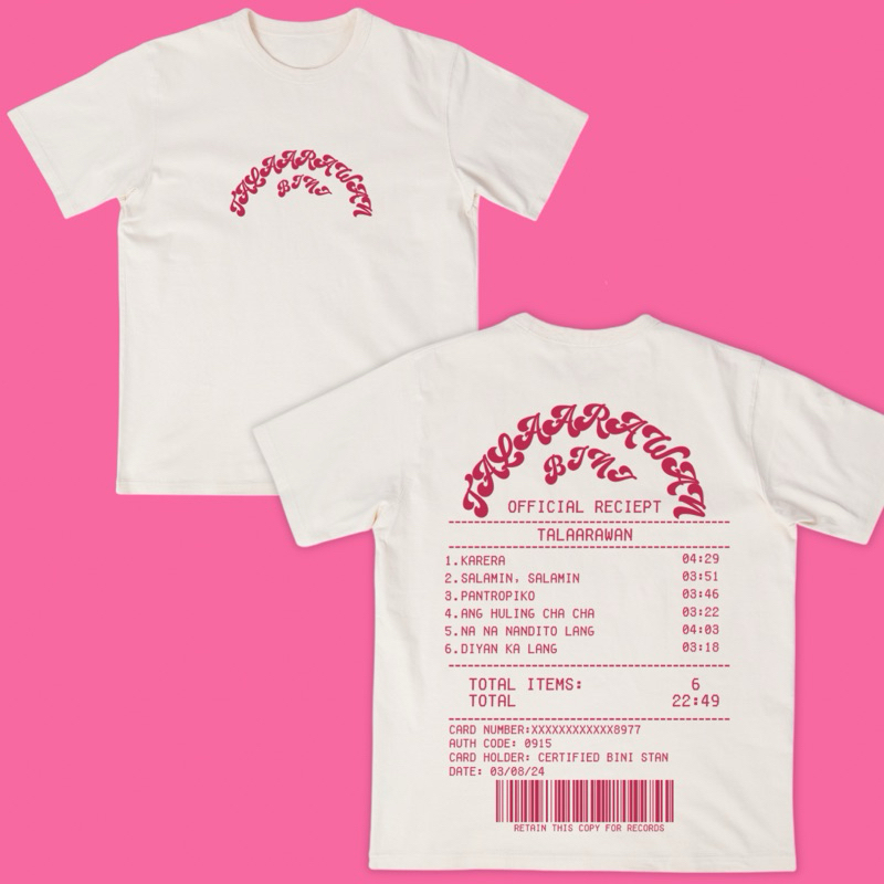 BINI Talaarawan Merch T-Shirt | Shopee Philippines