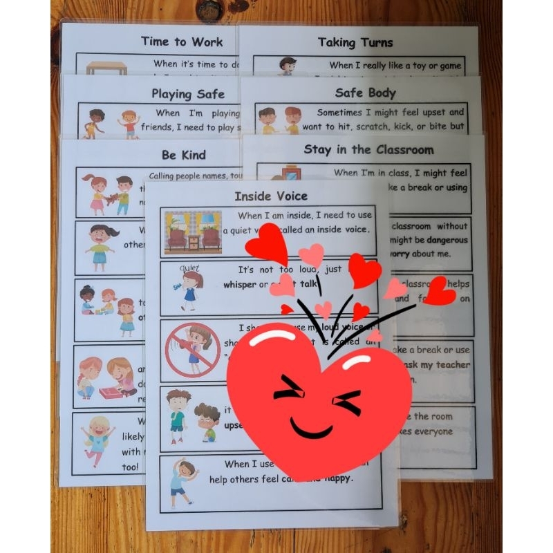 Social stories chart bundle for speech therapy and aba therapy | Shopee ...