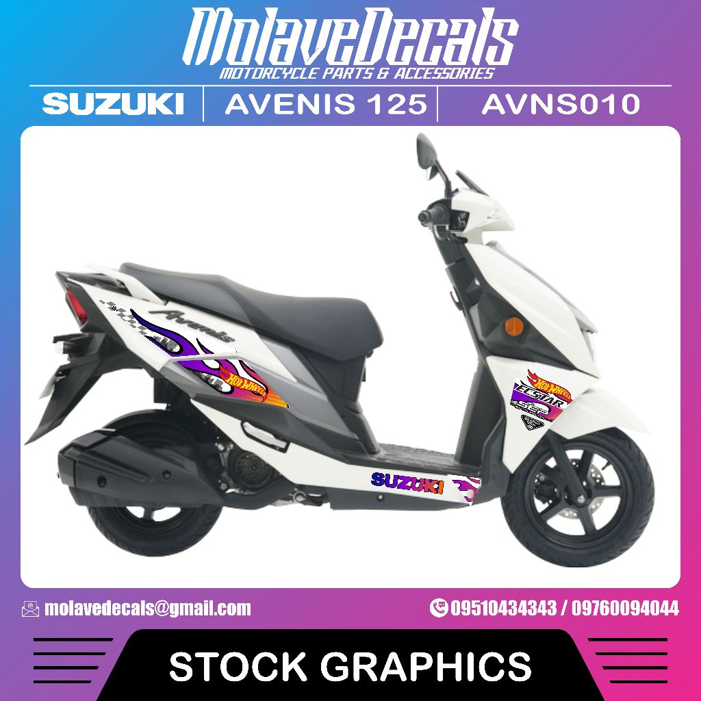 Suzuki Avenis 125 Decals HotWheel Concept White10 | Shopee Philippines