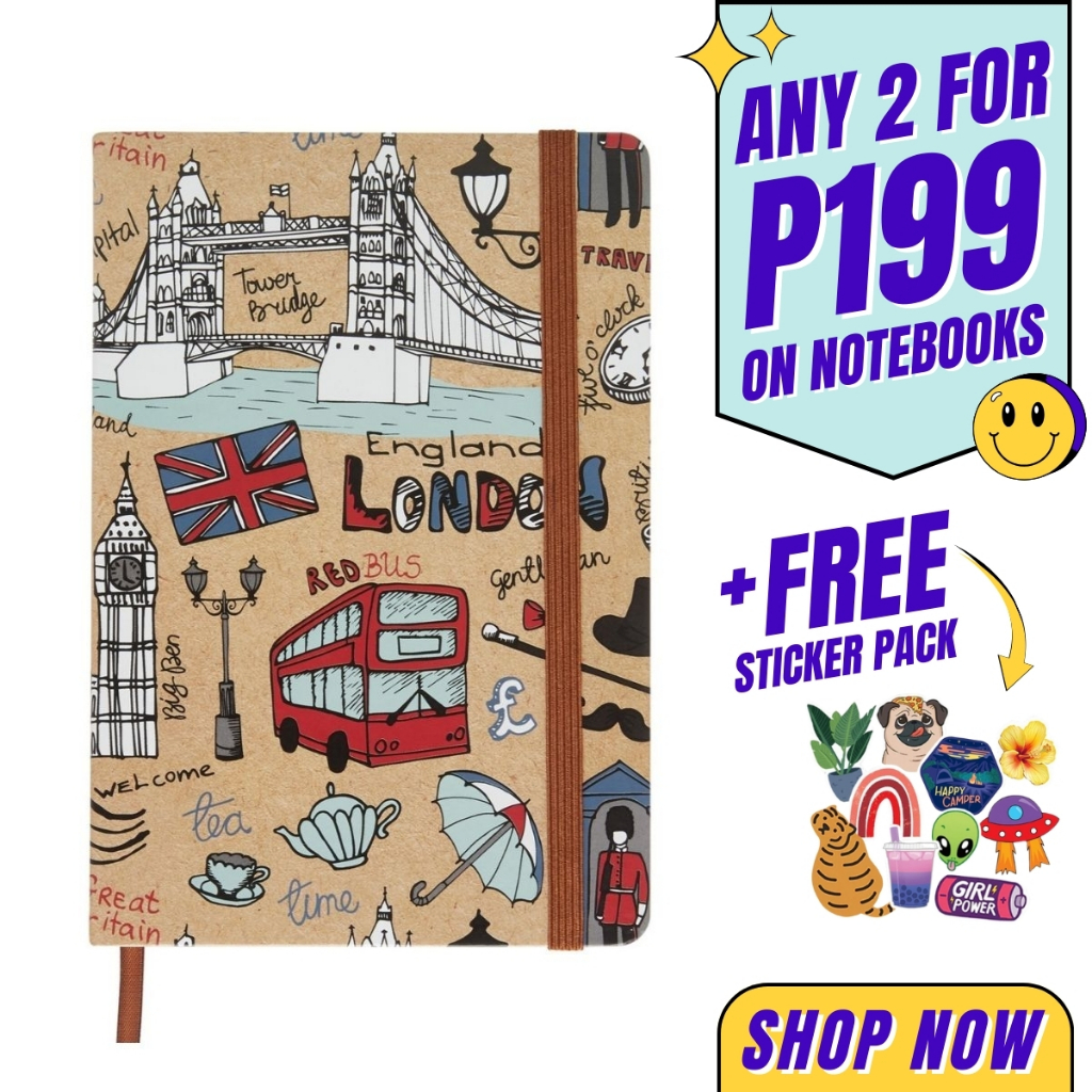 Famous Cities A5 Hardbound Back to School Notebook with 80gsm Lined ...