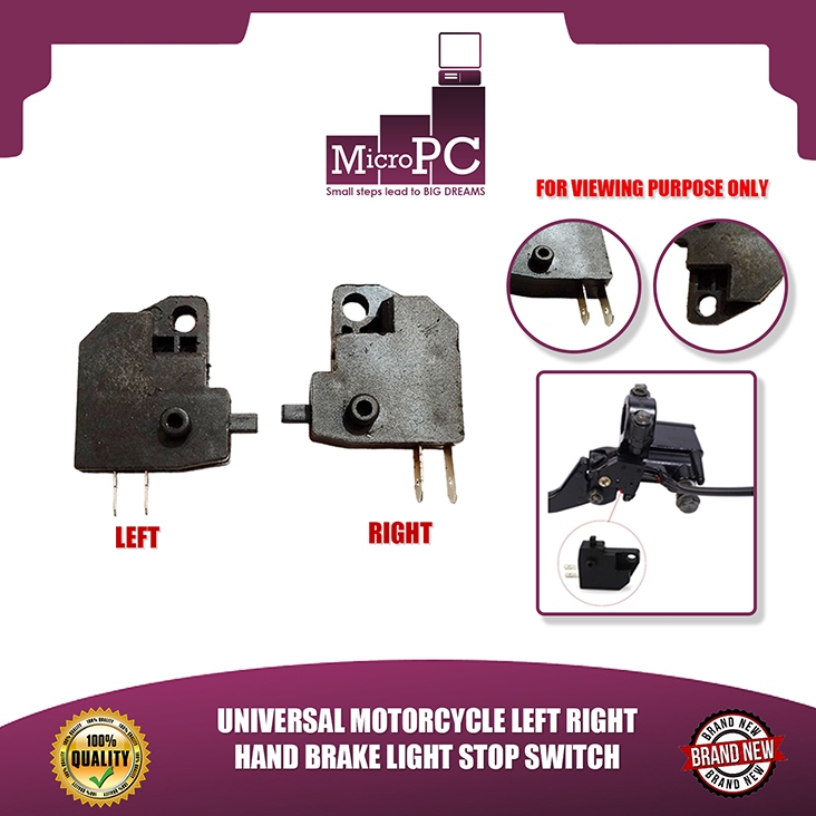 MICRO PC UNIVERSAL MOTORCYCLE LEFT RIGHT HAND BRAKE LIGHT STOP SWITCH ...