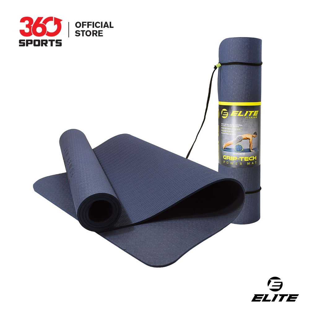 Elite Grip-tech Workout/Exercise/Training/Yoga Mat with FREE Carrying ...