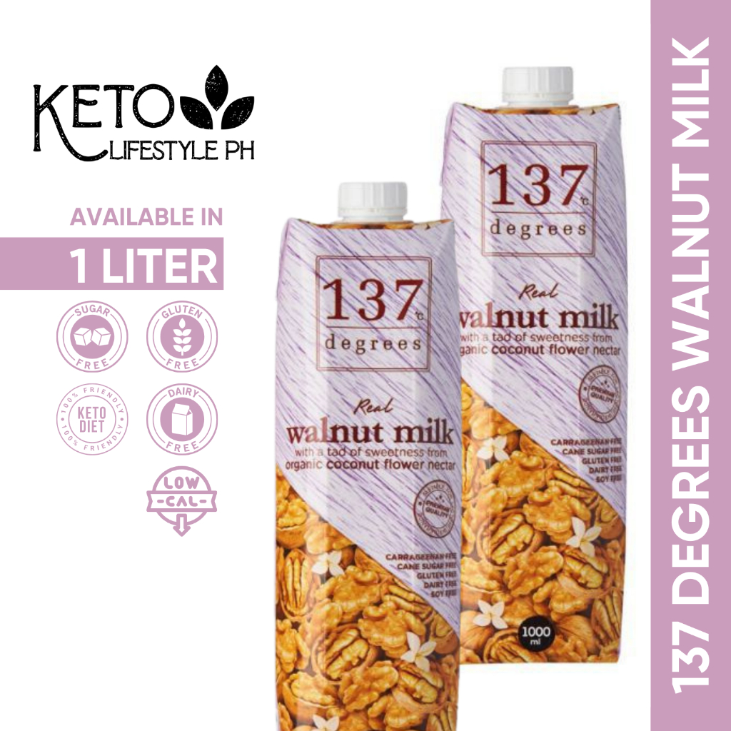 137 Degrees Real Walnut Milk 1 Liter (Keto/Low-Carb Approved) | Shopee ...