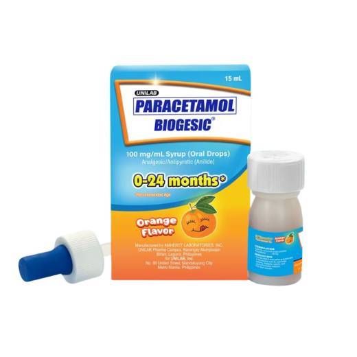 BIOGESIC Paracetamol Syrup 0 to 24 Months Orange Flavor 15ml | Shopee ...