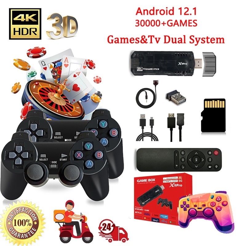 Game Stick TV Box Double Wireless Gaming Gamepad dual system 3 in 1 ...
