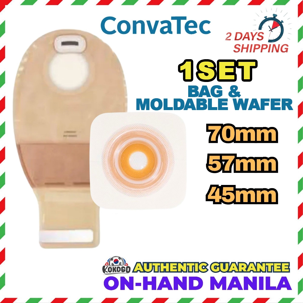 Convatec Colostomy Bag & Moldable Wafer Stomahesive and Durahesive (1 ...