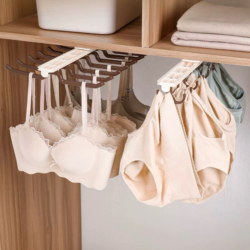 Underwear Rack Wardrobe Storage Pullout Slide Rail Multi-hook Suspender ...