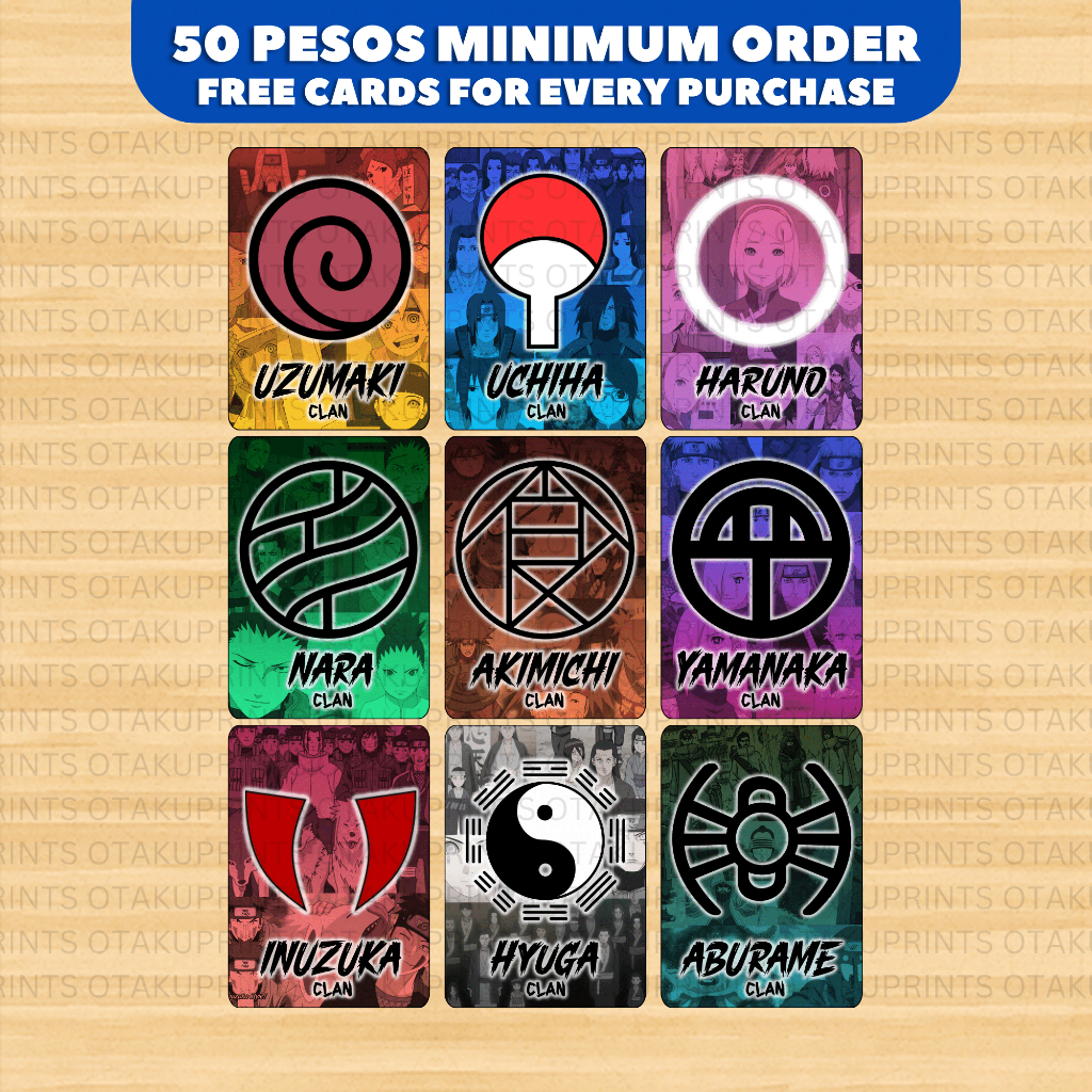 Naruto Symbols Photocard - [SOLD PER PIECE] | Shopee Philippines