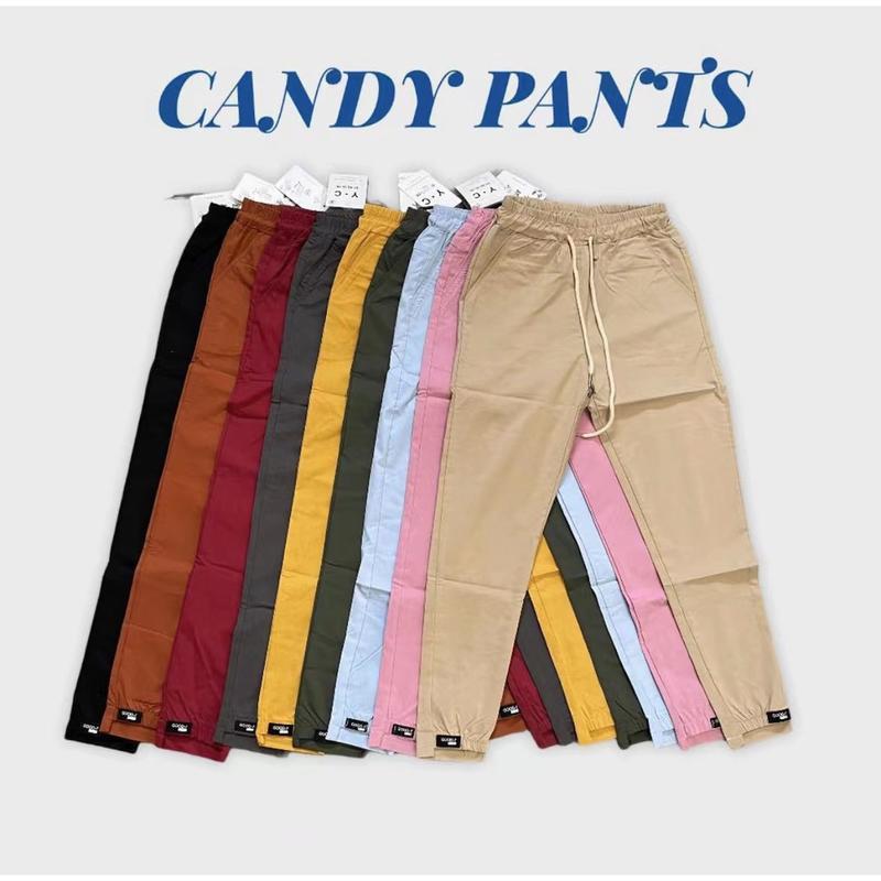 Women's Pants Korean Style Ladies Garter Plain Cotton Knit Capri Candy Pants GOOD–7 | Shopee ...