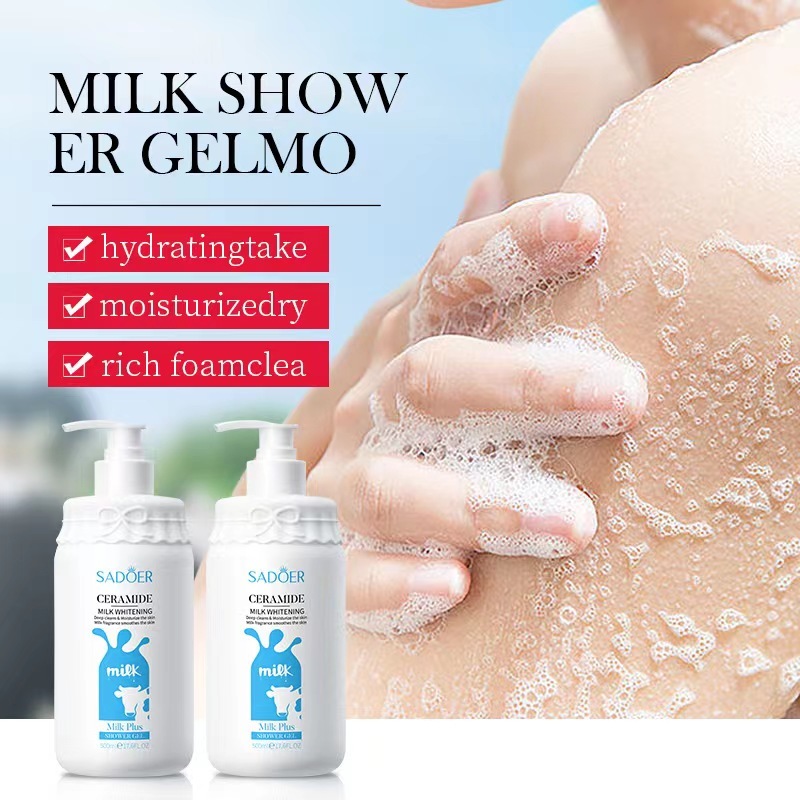 Sadoer Milk Body Wash Deeply Nourishing Moisturizing Body Care Whitening Shower Gel 500ml ...