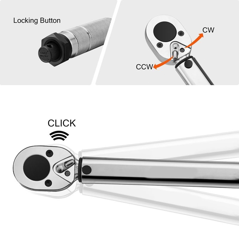 Ergonomic Adjustable Torque Wrench Set with Click Type Mechanism ...