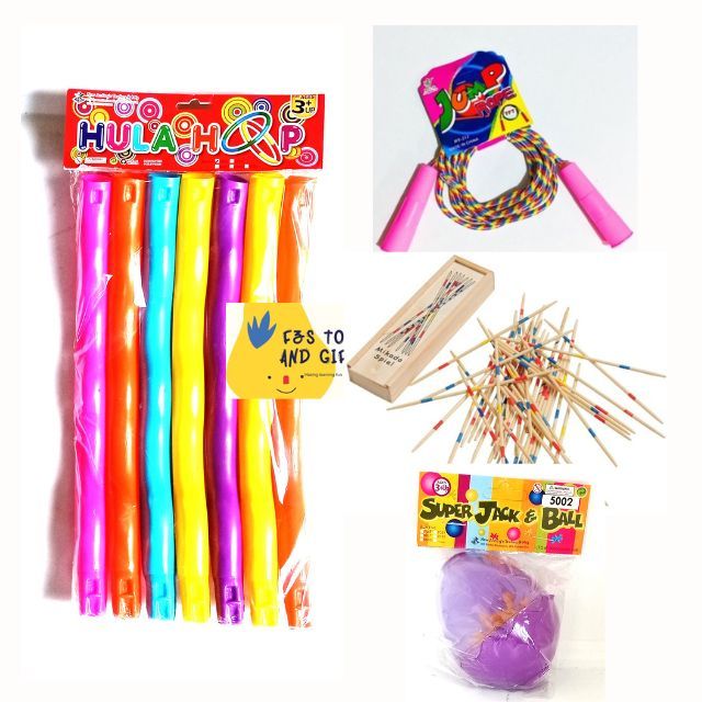 FS 774 Hula Hoop + Jumping Rope + Jackstone + Pickup Sticks + Chinese ...