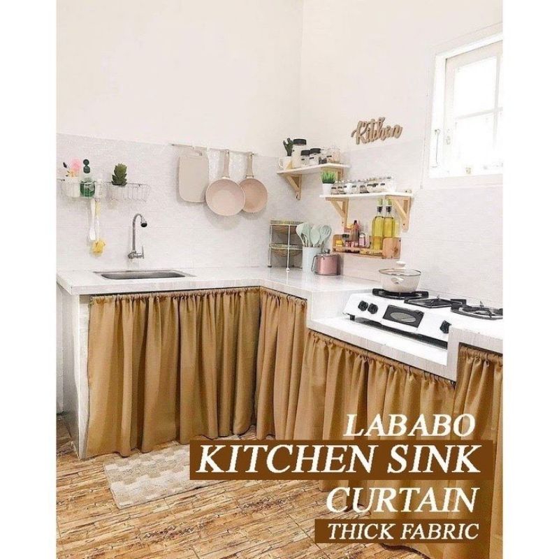 Thick Lababo Kitchen Sink Curtain | KATRINA CLOTH PASTEL COLORS ...