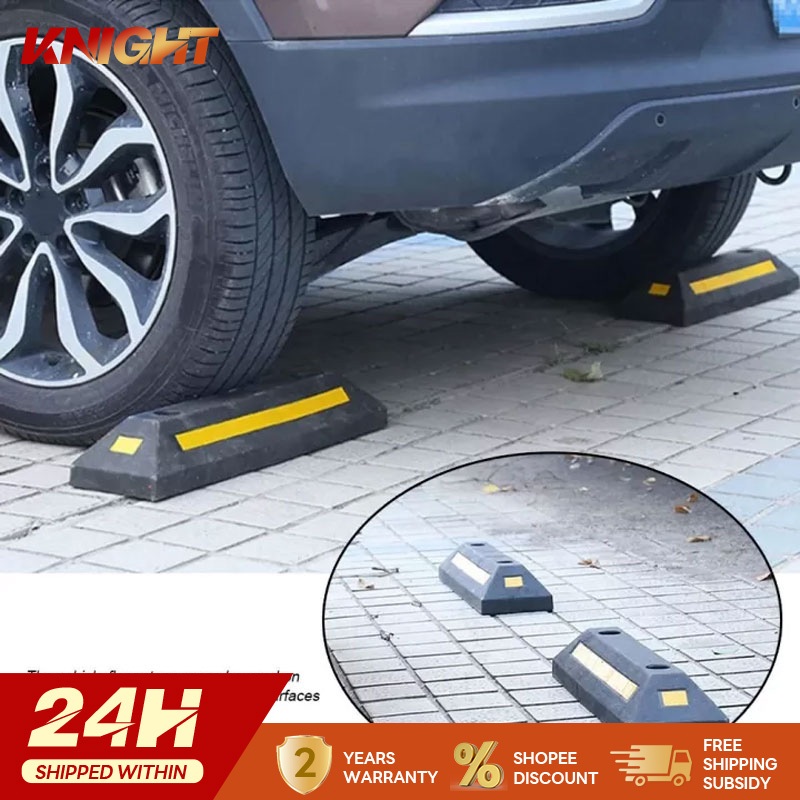 Strengthen Heavy Duty Rubber Parking Stopper Car Wheel Parking Blocker ...
