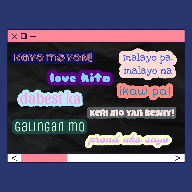 Motivational Filipino Phrases Stickers | Vinyl Matte Laminated ...