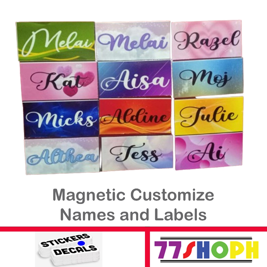 Magnetic Customize Names and Labels | Shopee Philippines