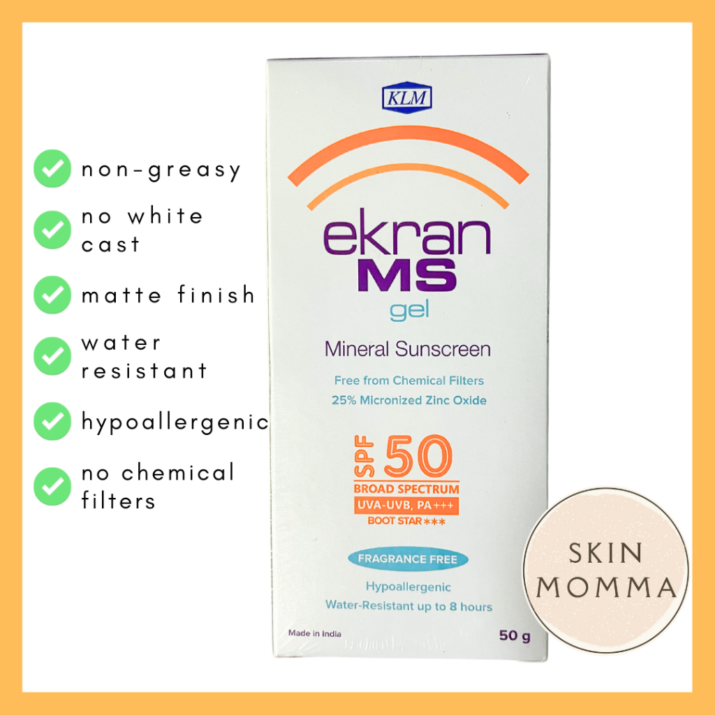 Ekran MS gel mineral sunscreen SPF50 broad spectrum | Shopee Philippines