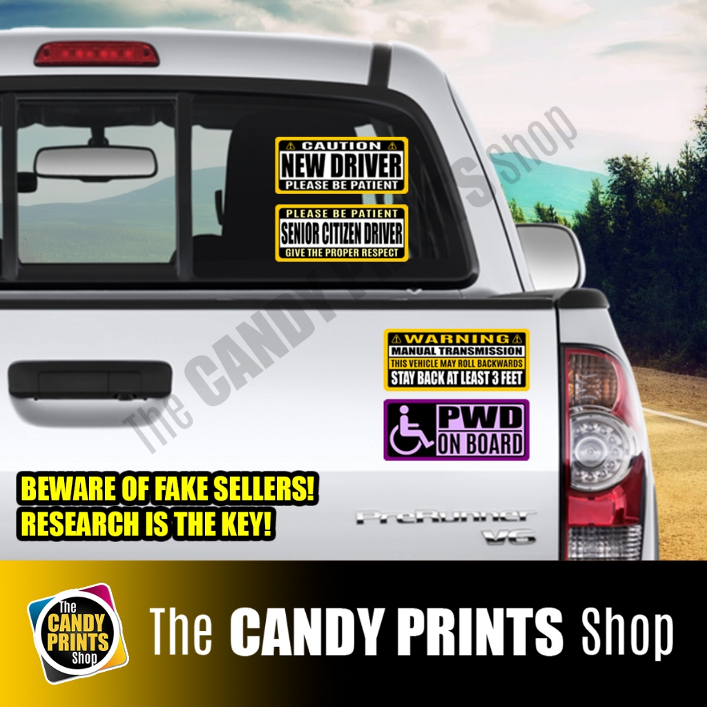 Vinyl Car Stickers 7X3 Non-Magnetic (BEST SELLER SERIES 1) New Driver ...