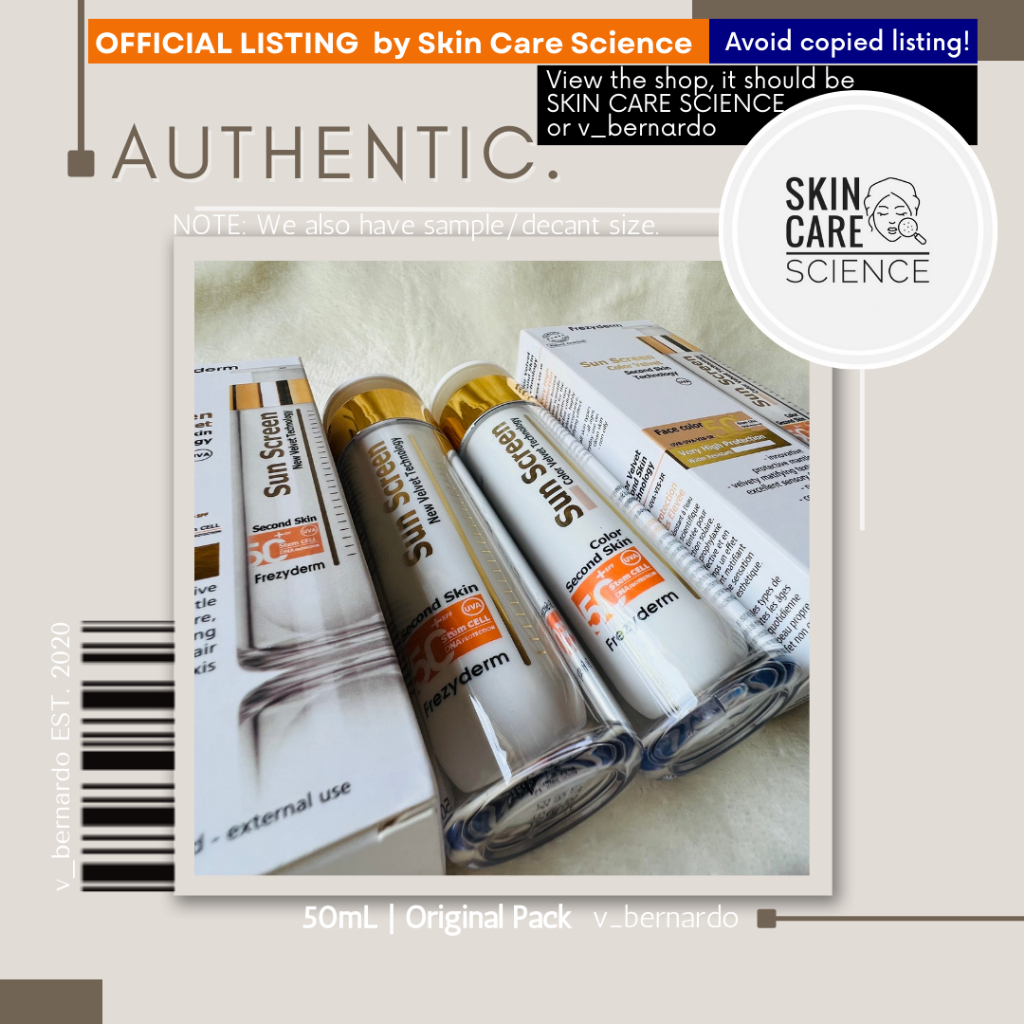 Frezyderm Sunscreen Color Velvet Second Skin SPF 50 Sunscreen Velvet ...