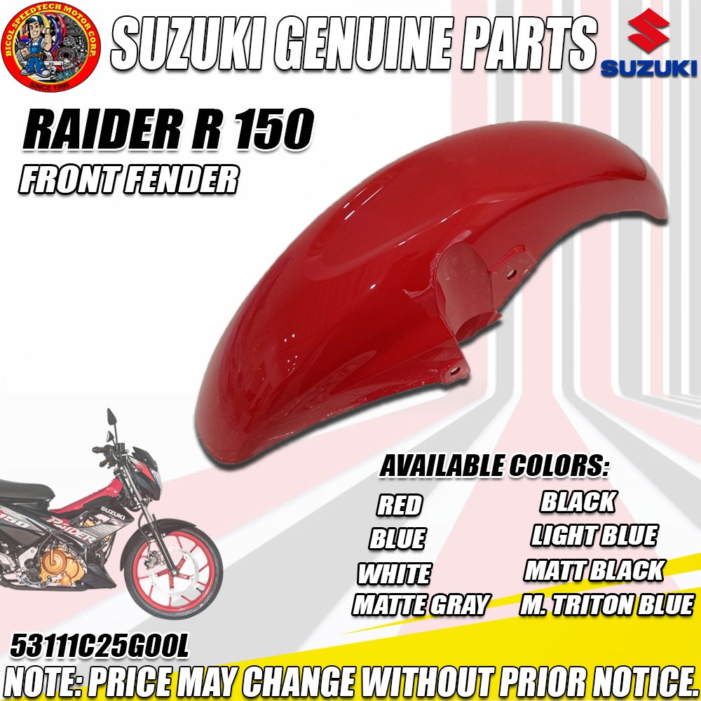RAIDER 150 REBORN FRONT FENDER (SGP) (GENUINE: 53111C25G00L) | Shopee ...