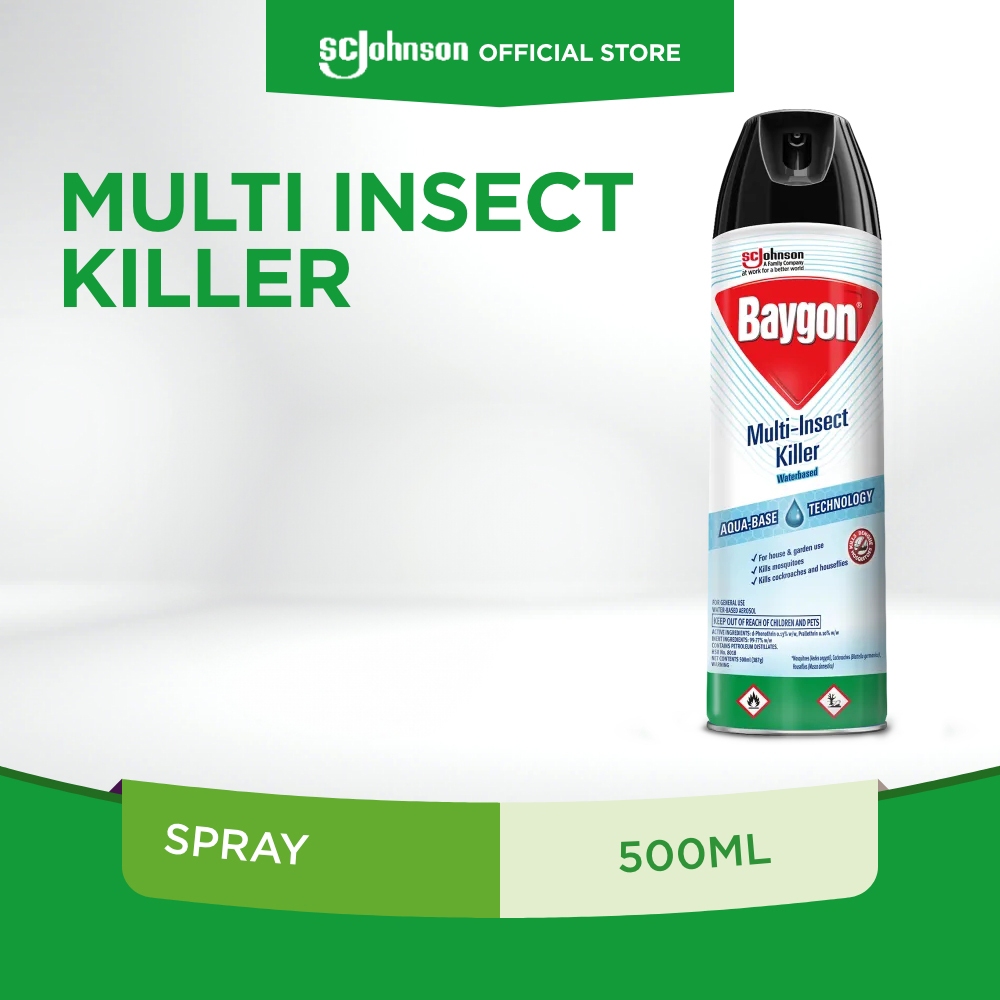 Baygon Multi Insect Killer Water-Based - 500 ml | Shopee Philippines