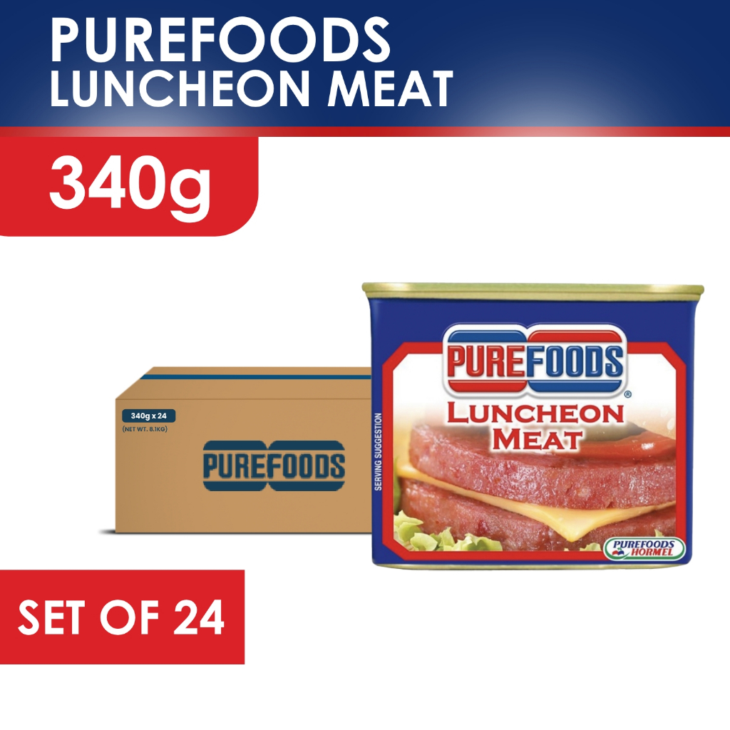 Purefoods Luncheon Meat (340g) Box of 24 | Shopee Philippines