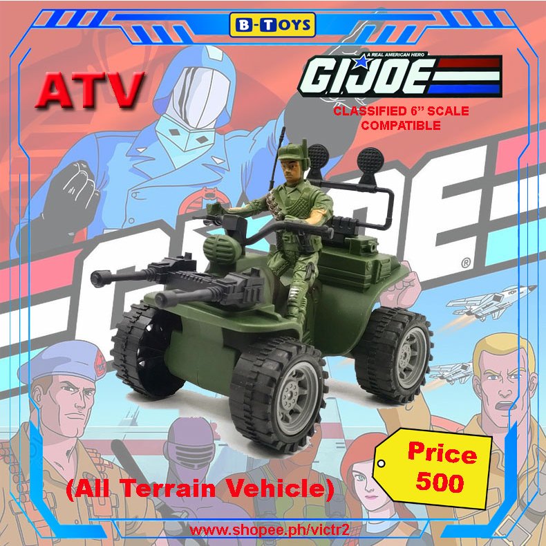 ATV (All Terrain Vehicle) Compatible with GI JOE Classified 6" Figures ...