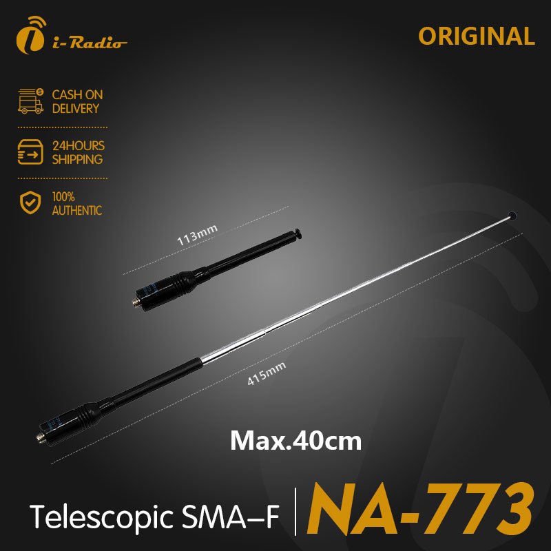 Nagoya NA-773 Walkie Talkie High Gain Antenna Telescopic 40CM Two Radio ...